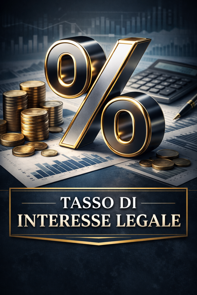 AGGIORNATO IL TASSO DI INTERESSE LEGALE A DECORRERE DAL 1/1/2026 - 7BS ...